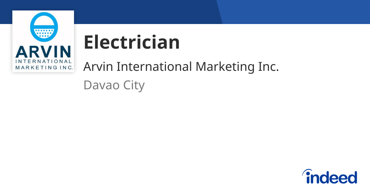 Electrician - Davao City 8000 P11 - Indeed.com