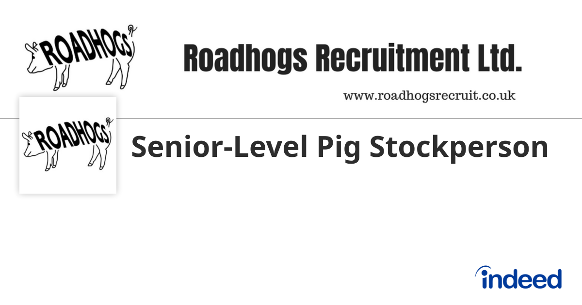 Senior-Level Pig Stockperson - Devon - Indeed.com