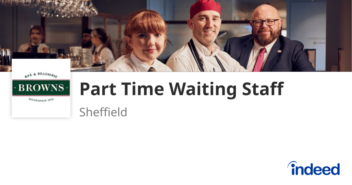 Part Time Waiting Staff - Sheffield S1 2JL - Indeed.com