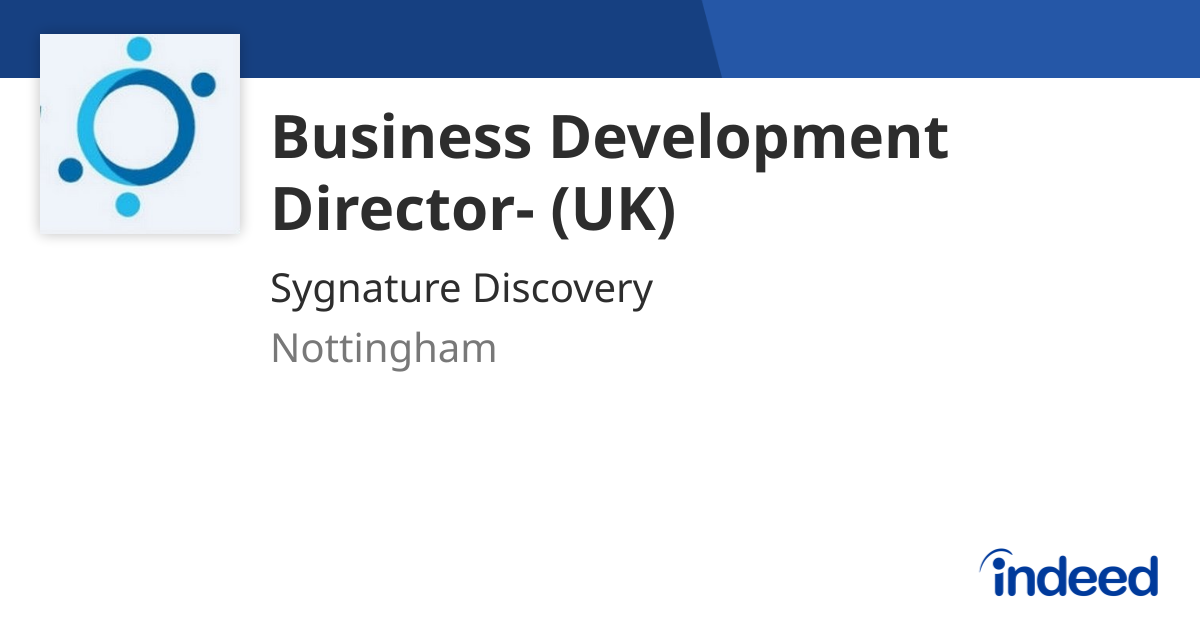 Business Development Director- (UK) - Nottingham NG1 - Indeed.com