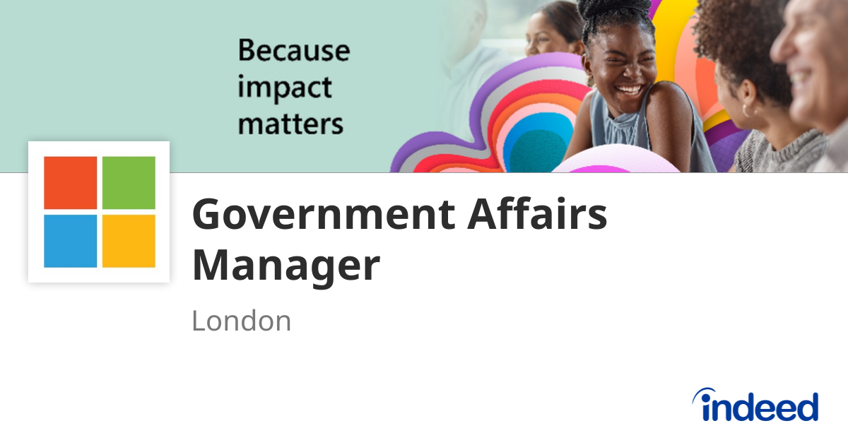 Government Affairs Manager - London - Indeed.com