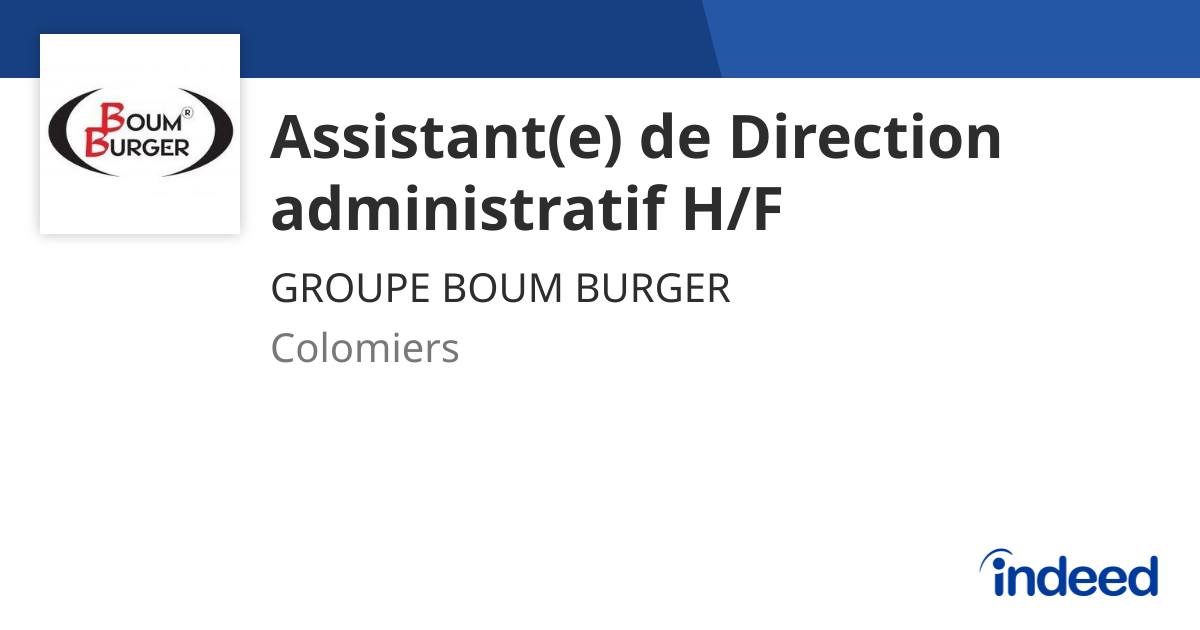 Assistant(e) de Direction administratif H/F - 31770 Colomiers - Indeed.com