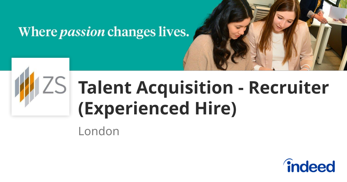Talent Acquisition - Recruiter (Experienced Hire) 6 Months FTC - London ...