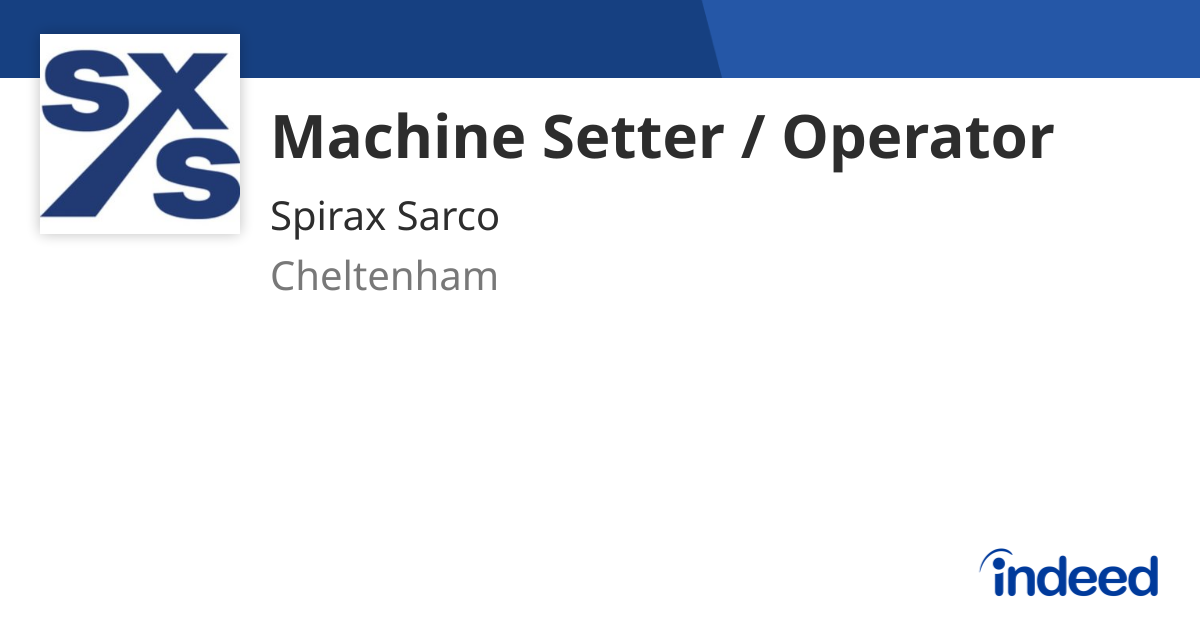 Machine Setter / Operator - Cheltenham - Indeed.com