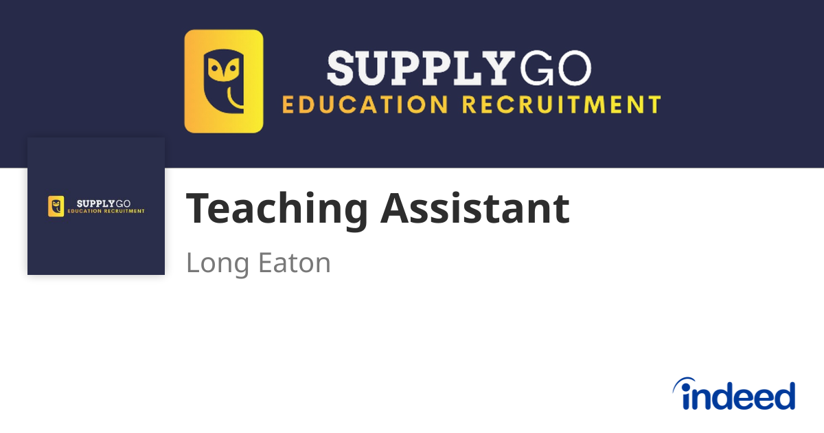 Teaching Assistant - Long Eaton - Indeed.com