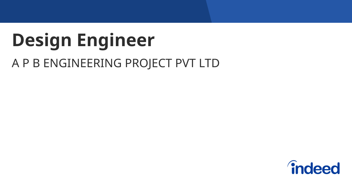Design Engineer - Chennai, Tamil Nadu - Indeed.com
