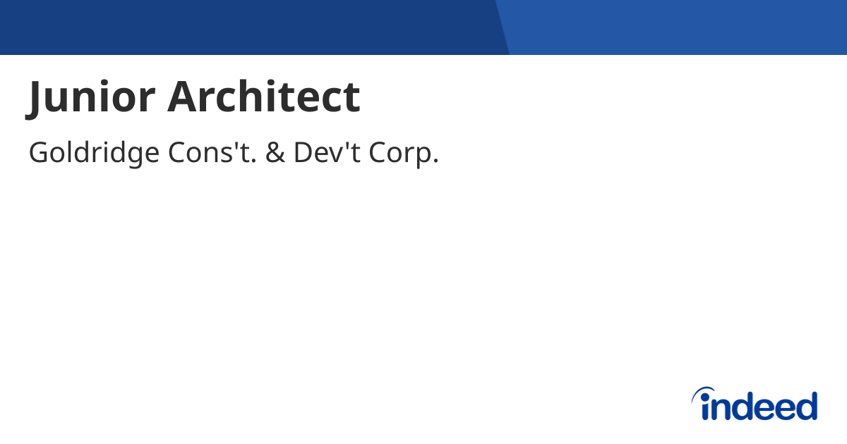 Junior Architect - Bataan - Indeed.com