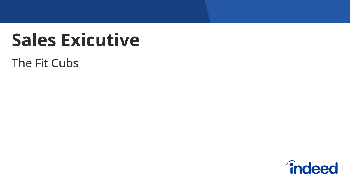Sales Exicutive - Bengaluru, Karnataka - Indeed.com