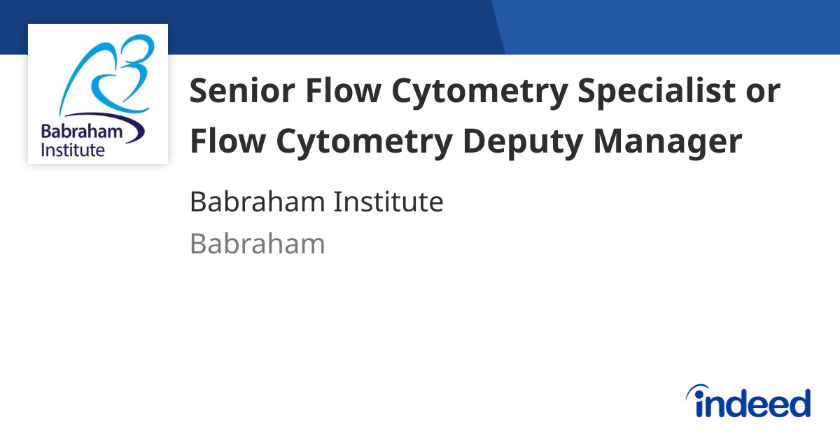 Senior Flow Cytometry Specialist or Flow Cytometry Deputy Manager ...