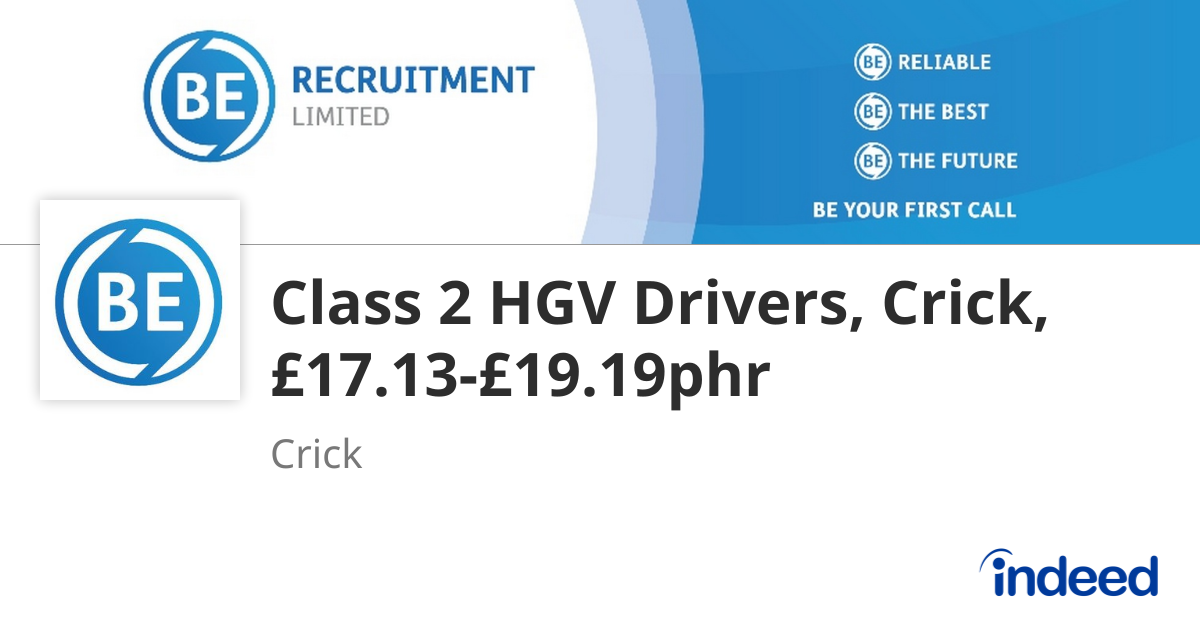 Class 2 HGV Drivers, Crick, £17.13-£19.19phr - Crick - Indeed.com
