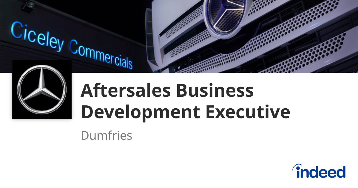 Aftersales Business Development Executive - Dumfries DG1 3JS - Indeed.com