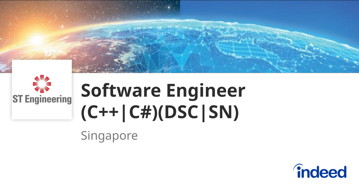 Senior Software Engineer (C++|C#)(DSC|SN) - Singapore - Indeed.com