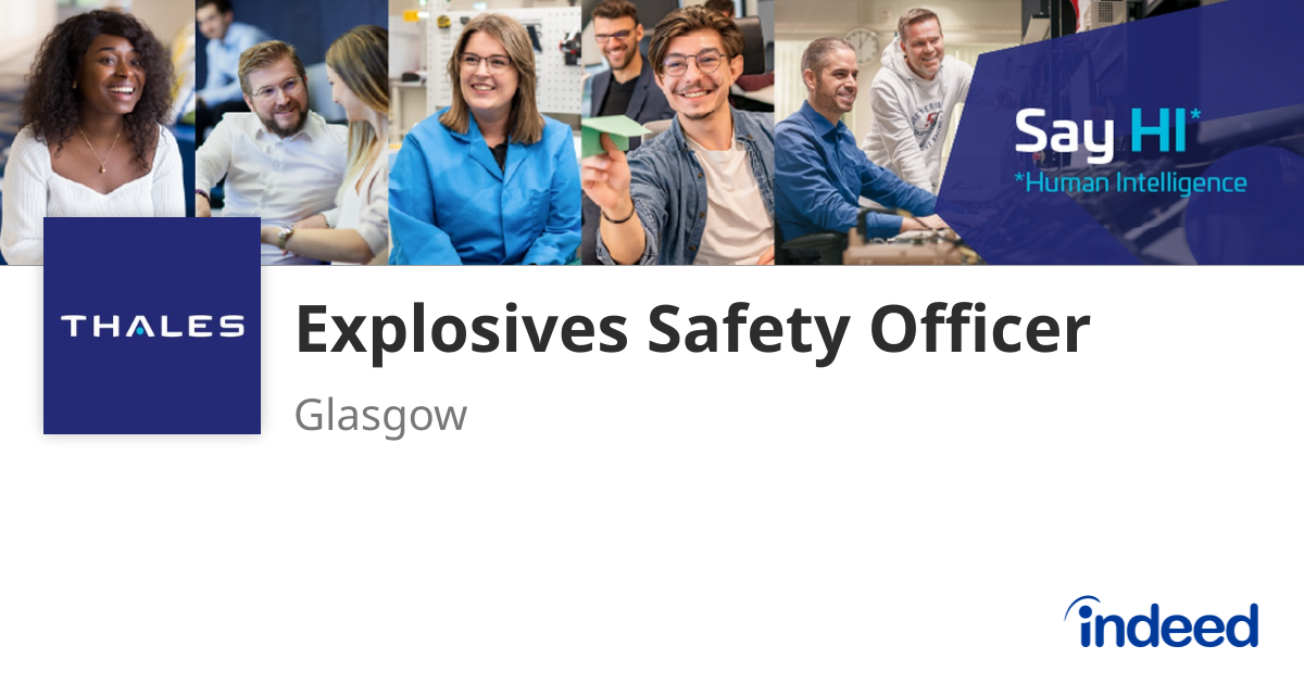 Explosives Safety Officer - Glasgow G51 4BZ - Indeed.com