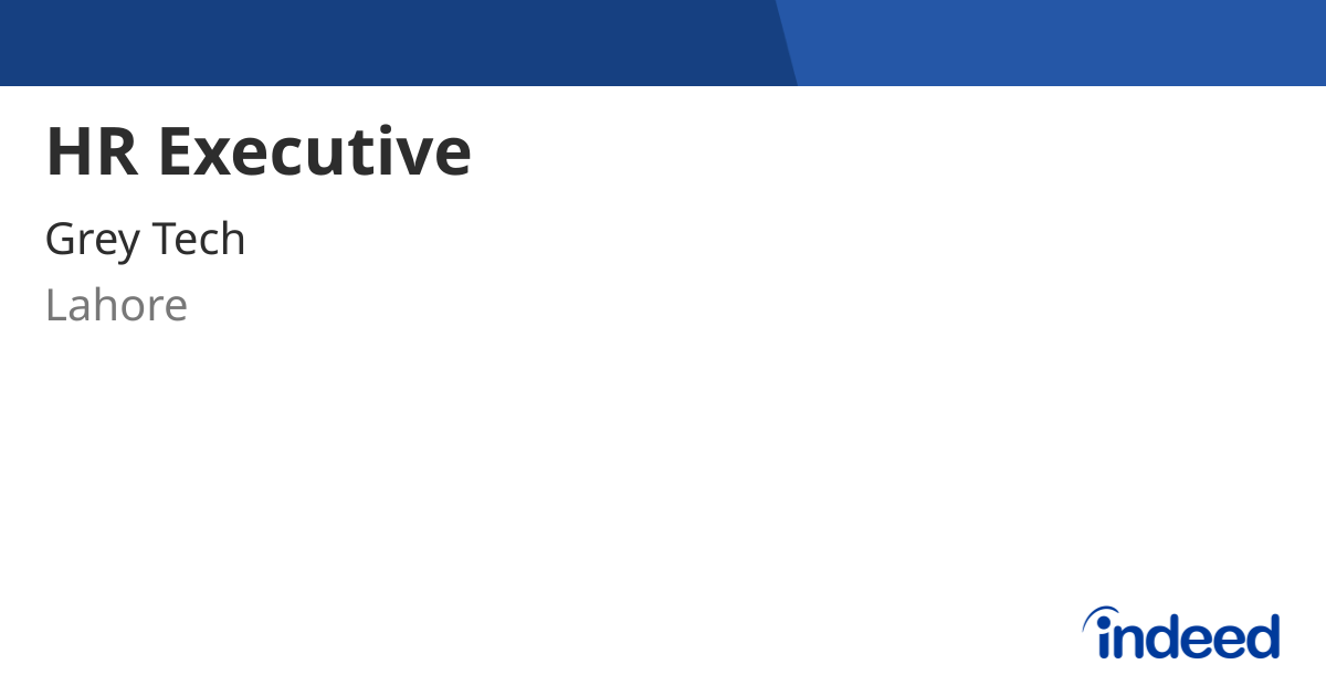 HR Executive - Lahore - Indeed.com