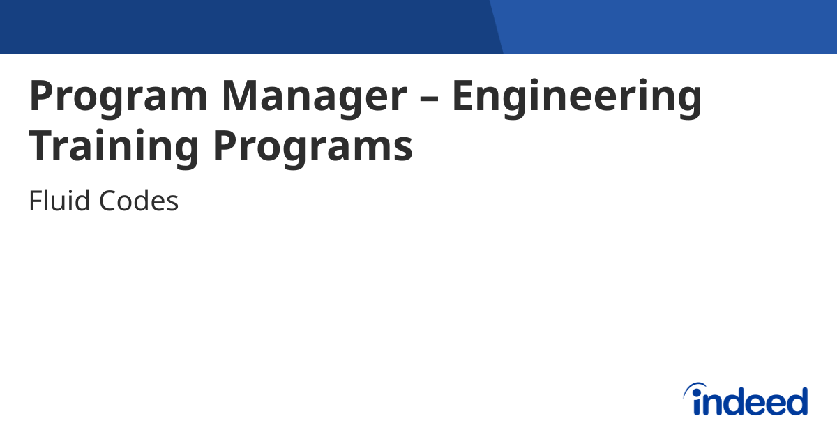 Program Manager – Engineering Training Programs - UAE - Indeed.com