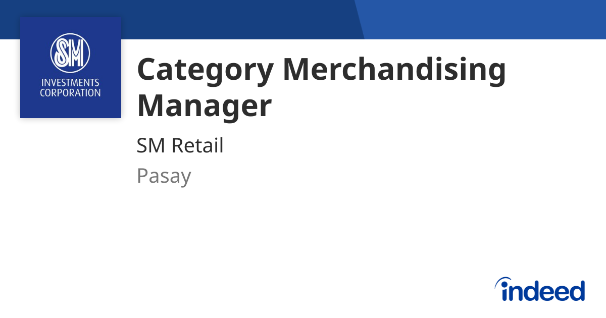 Category Merchandising Manager - Pasay - Indeed.com