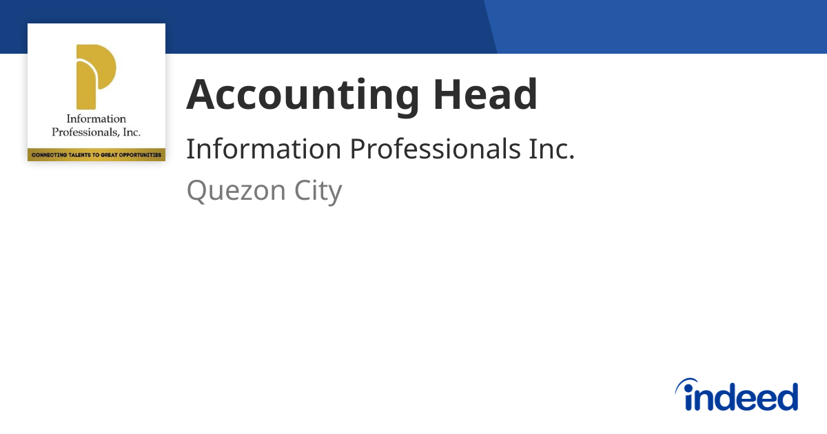 Accounting Head - Quezon City - Indeed.com