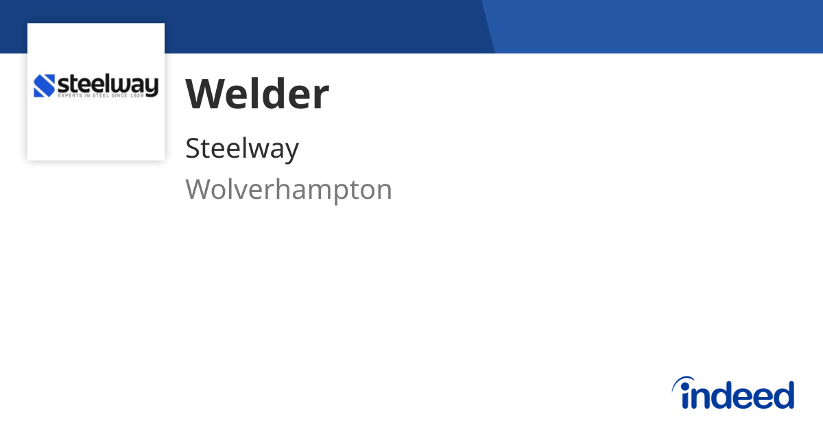 Welder - Wolverhampton WV2 - Indeed.com