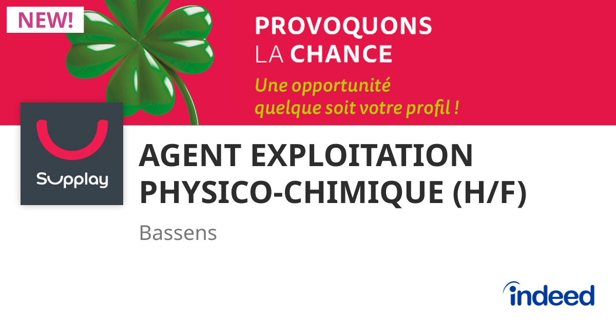 AGENT EXPLOITATION PHYSICO-CHIMIQUE (H/F) - 33530 Bassens - Indeed.com