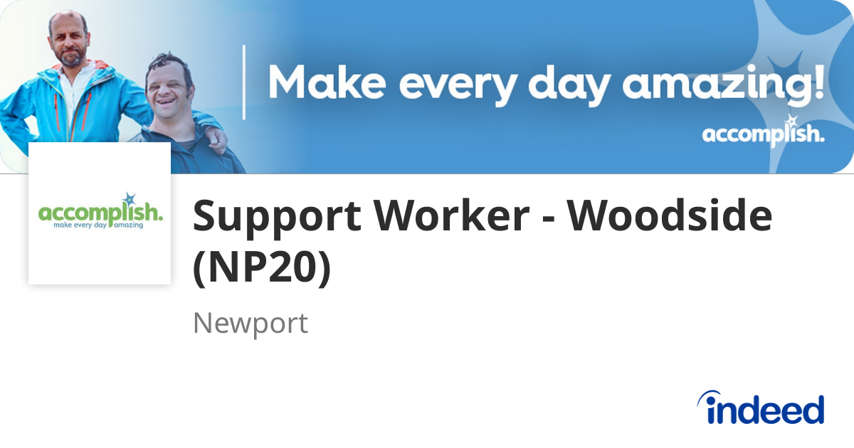 Support Worker - Woodside (NP20) - Newport NP20 7AE - Indeed.com