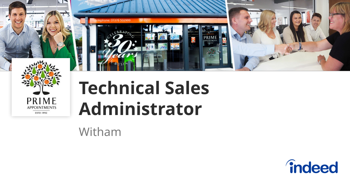 Technical Sales Administrator - Witham - Indeed.com