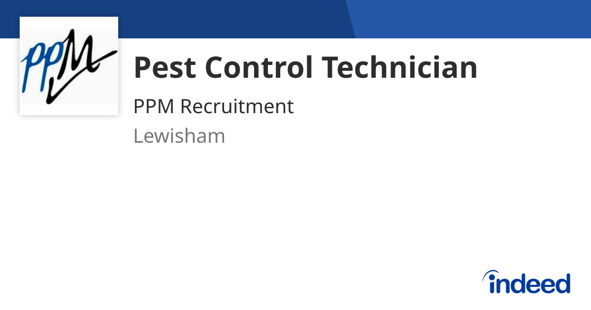 Pest Control Technician - Lewisham - Indeed.com