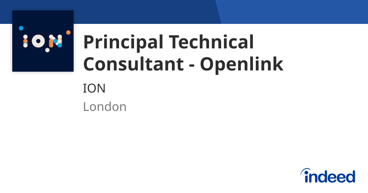 Principal Technical Consultant - Openlink - London - Indeed.com