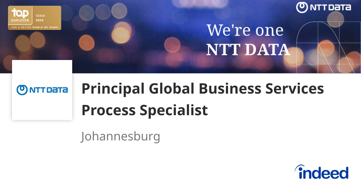 Principal Global Business Services Process Specialist - Johannesburg ...