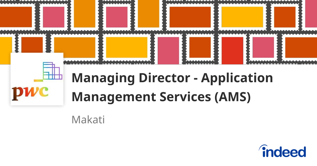 Managing Director - Application Management Services (AMS) - Makati ...
