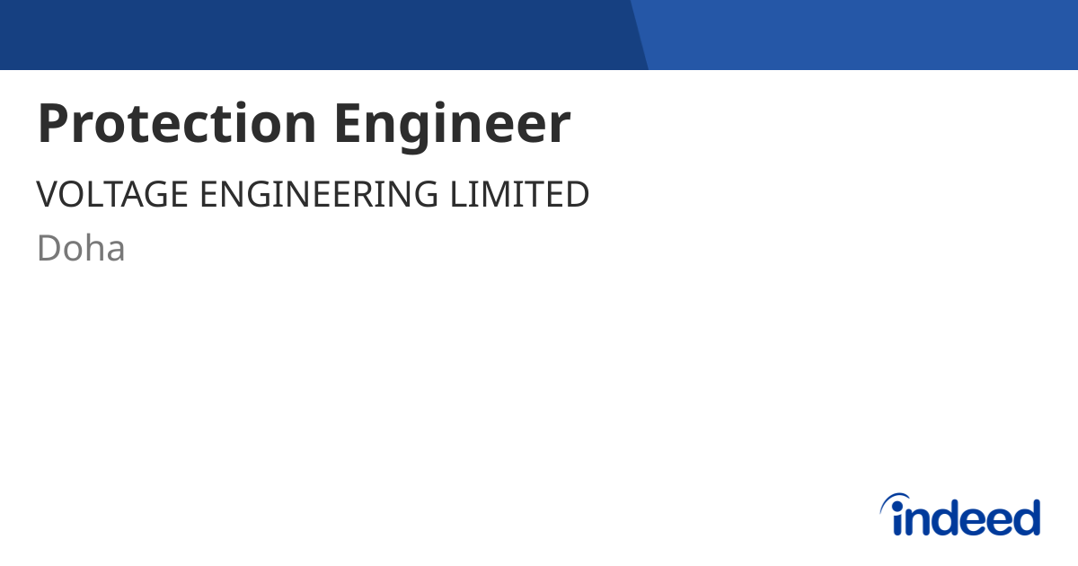 Protection Engineer - Doha - Indeed.com