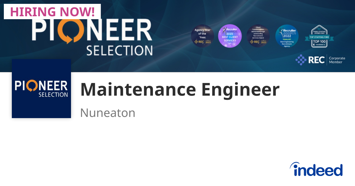 Maintenance Engineer - Nuneaton CV11 5TU - Indeed.com