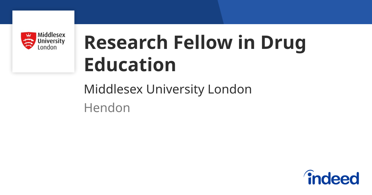 Research Fellow in Drug Education - Hendon - Indeed.com