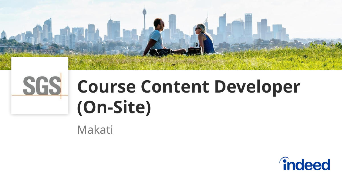 Course Content Developer (On-Site) - Makati - Indeed.com