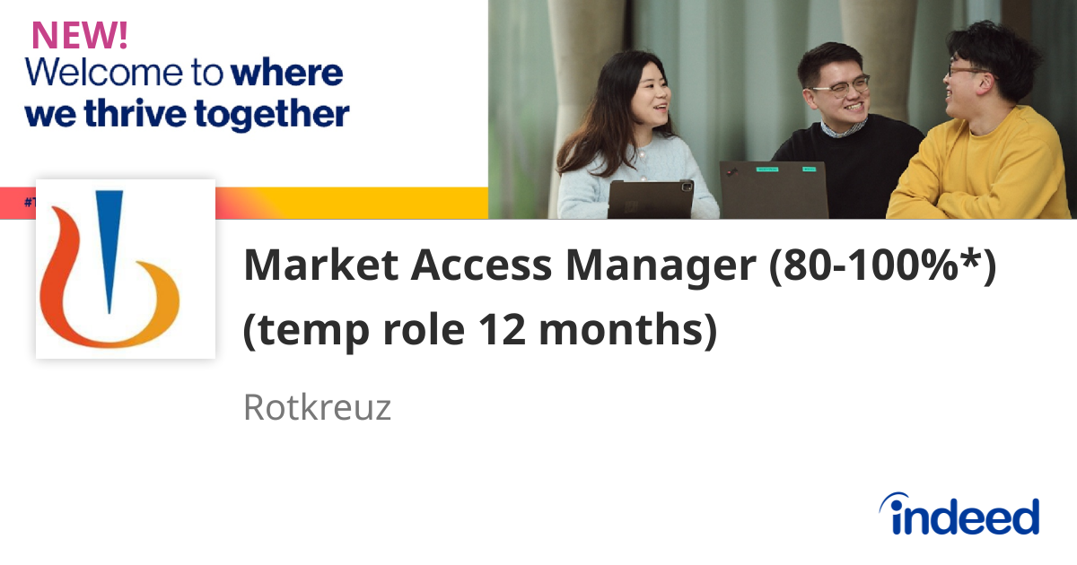 Market Access Manager (80-100%*) (temp role 12 months) - 6343 Rotkreuz ...