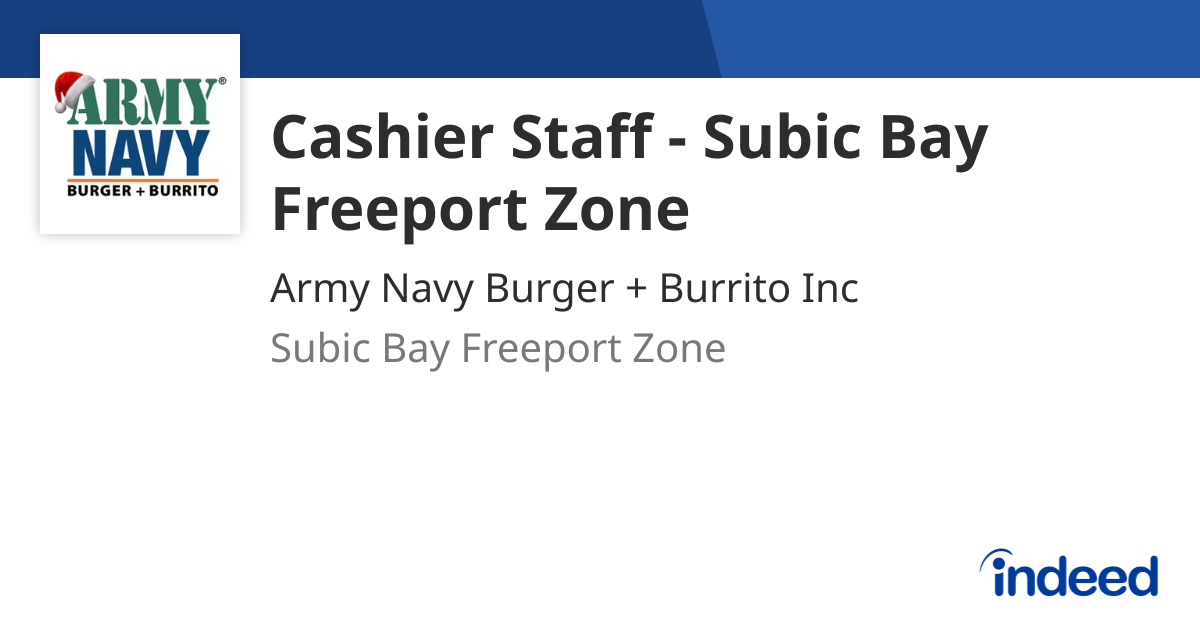 Cashier Staff - Subic Bay Freeport Zone - Subic Bay Freeport Zone 2222 P03 - Indeed.com