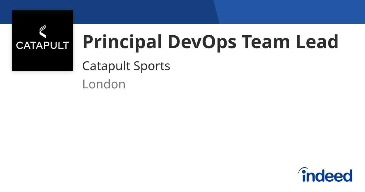Principal DevOps Team Lead - London - Indeed.com