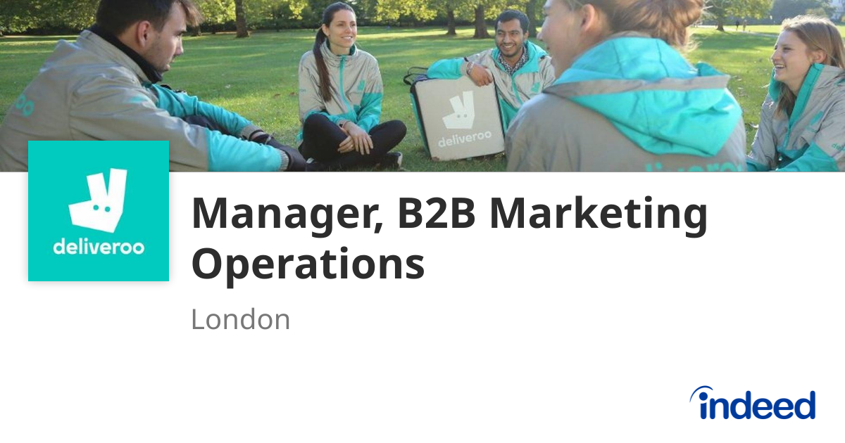Manager, B2B Marketing Operations - London - Indeed.com
