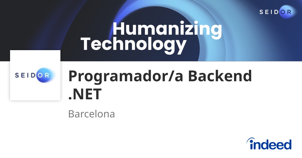 Programador/a Backend .NET - Barcelona, Barcelona provincia - Indeed.com
