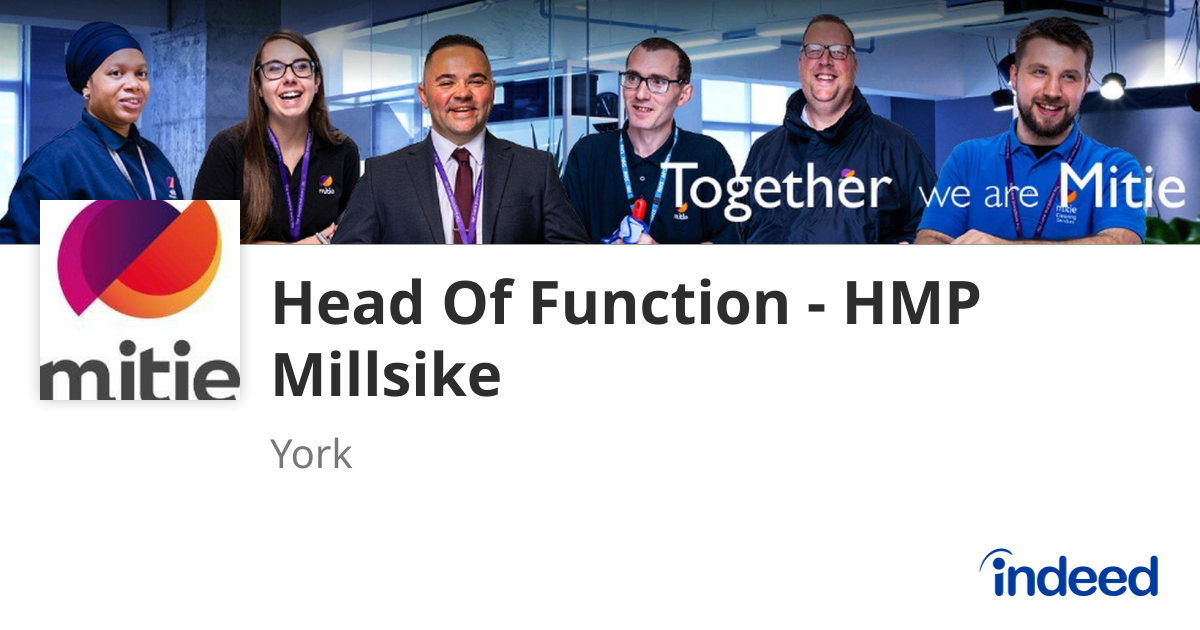 Head Of Function - HMP Millsike - York YO41 - Indeed.com
