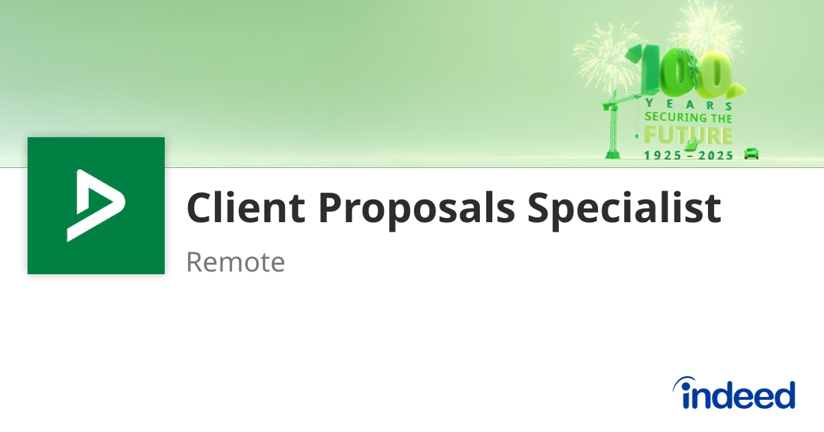 Client Proposals Specialist - Remote - Indeed.com