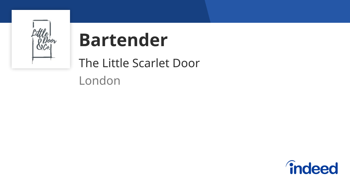 Bartender - London W1D - Indeed.com