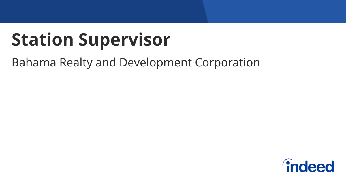 Station Supervisor - Pampanga - Indeed.com