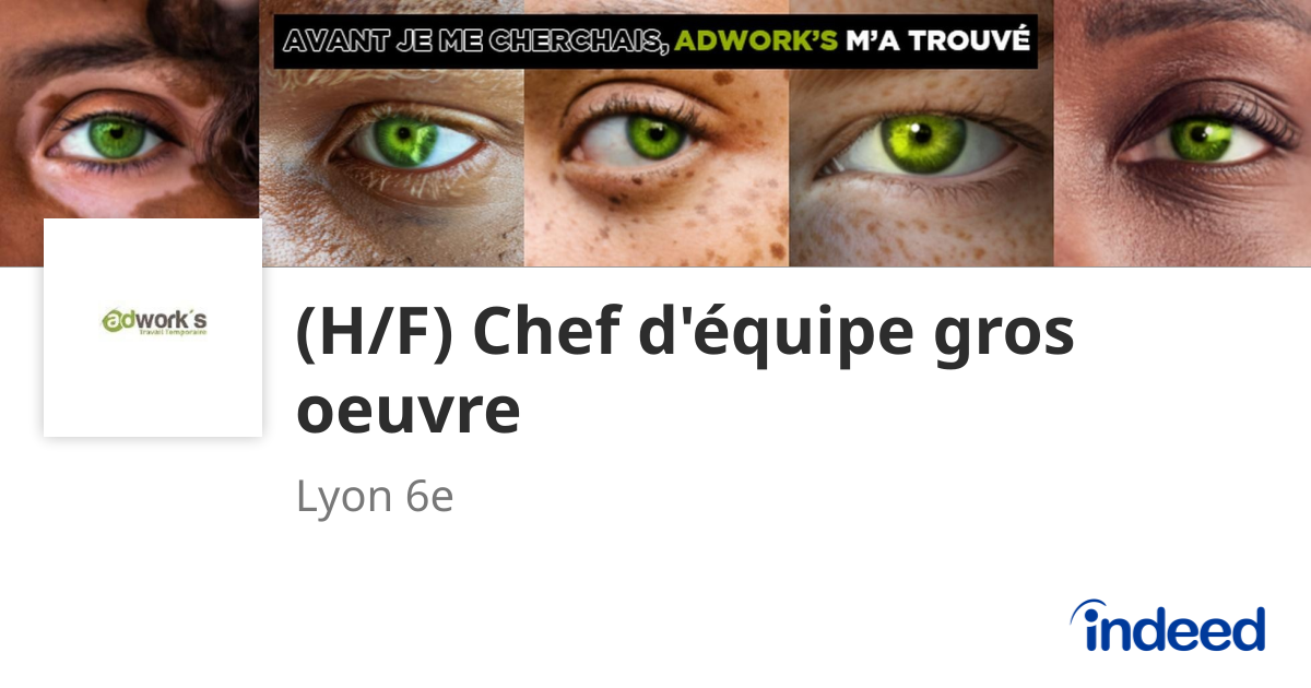 (H/F) Chef d'équipe gros oeuvre - 69006 Lyon 6e - Indeed.com