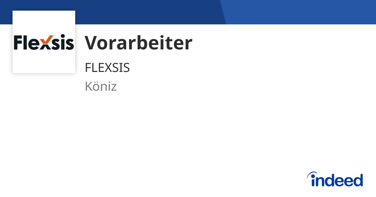 Vorarbeiter - 3098 Köniz, BE - Indeed.com
