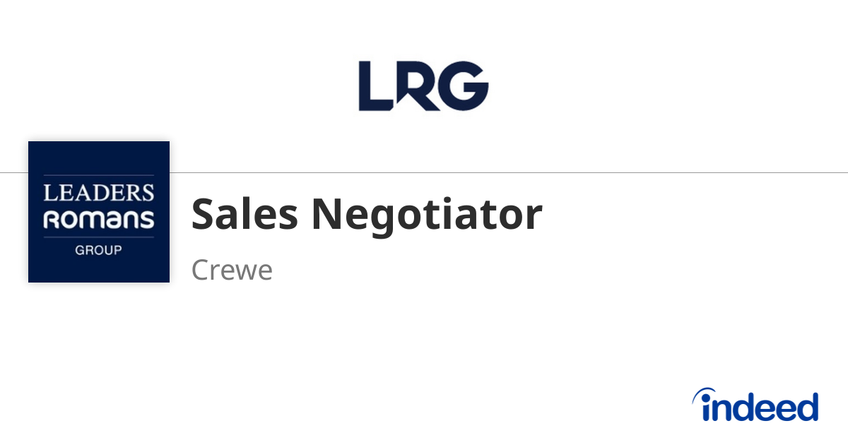 Sales Negotiator - Crewe CW2 6BY - Indeed.com