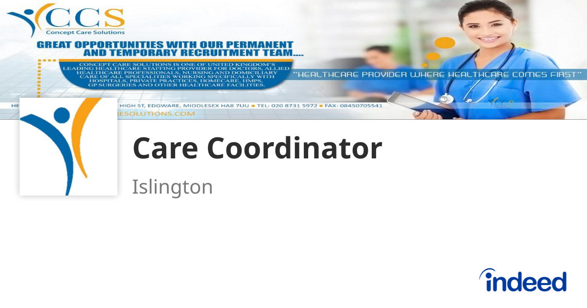 Care Coordinator - Islington - Indeed.com