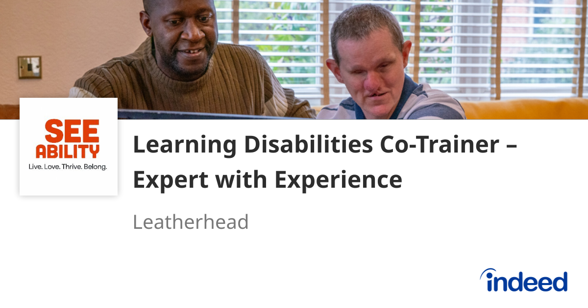 Learning Disabilities Co-Trainer – Expert with Experience - Leatherhead ...