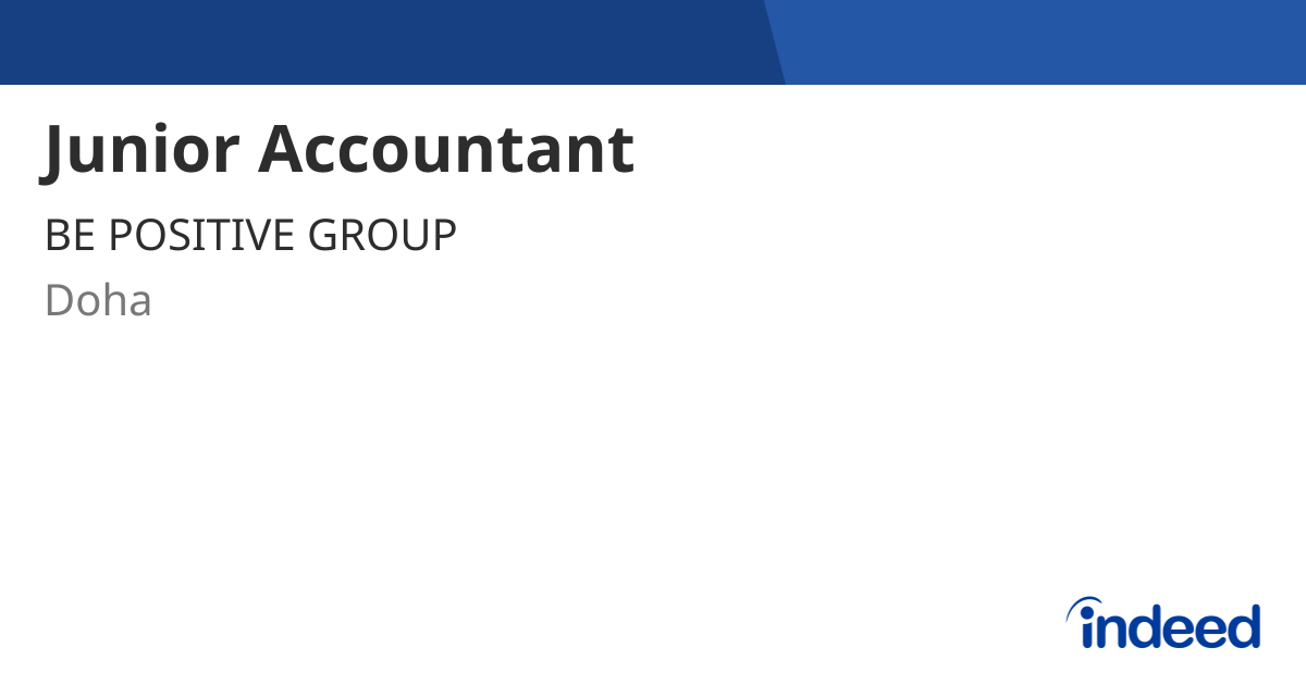 Junior Accountant - Doha - Indeed.com