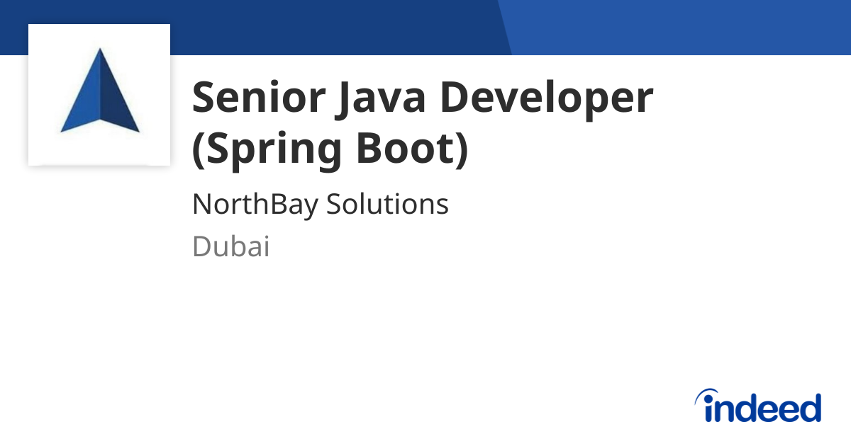 Senior Java Developer (Spring Boot) - Dubai - Indeed.com