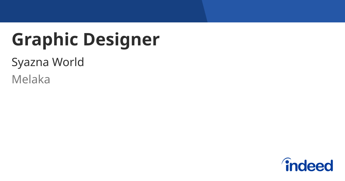Graphic Designer - Melaka - Indeed.com